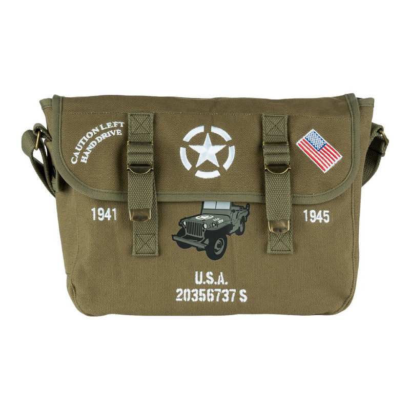 Pukkel Tas Willy Jeep - Allied Star USA - Groen - Darkshop