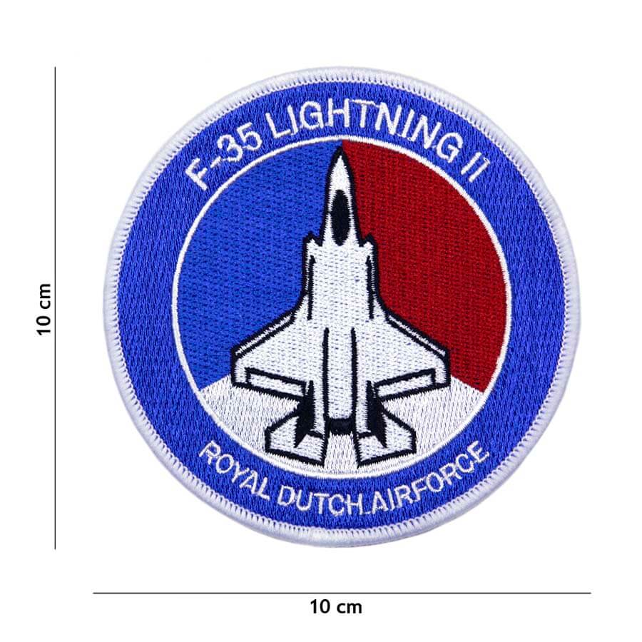 Embleem stof F-35 Lightning II Royale Dutch Air Force - Darkshop