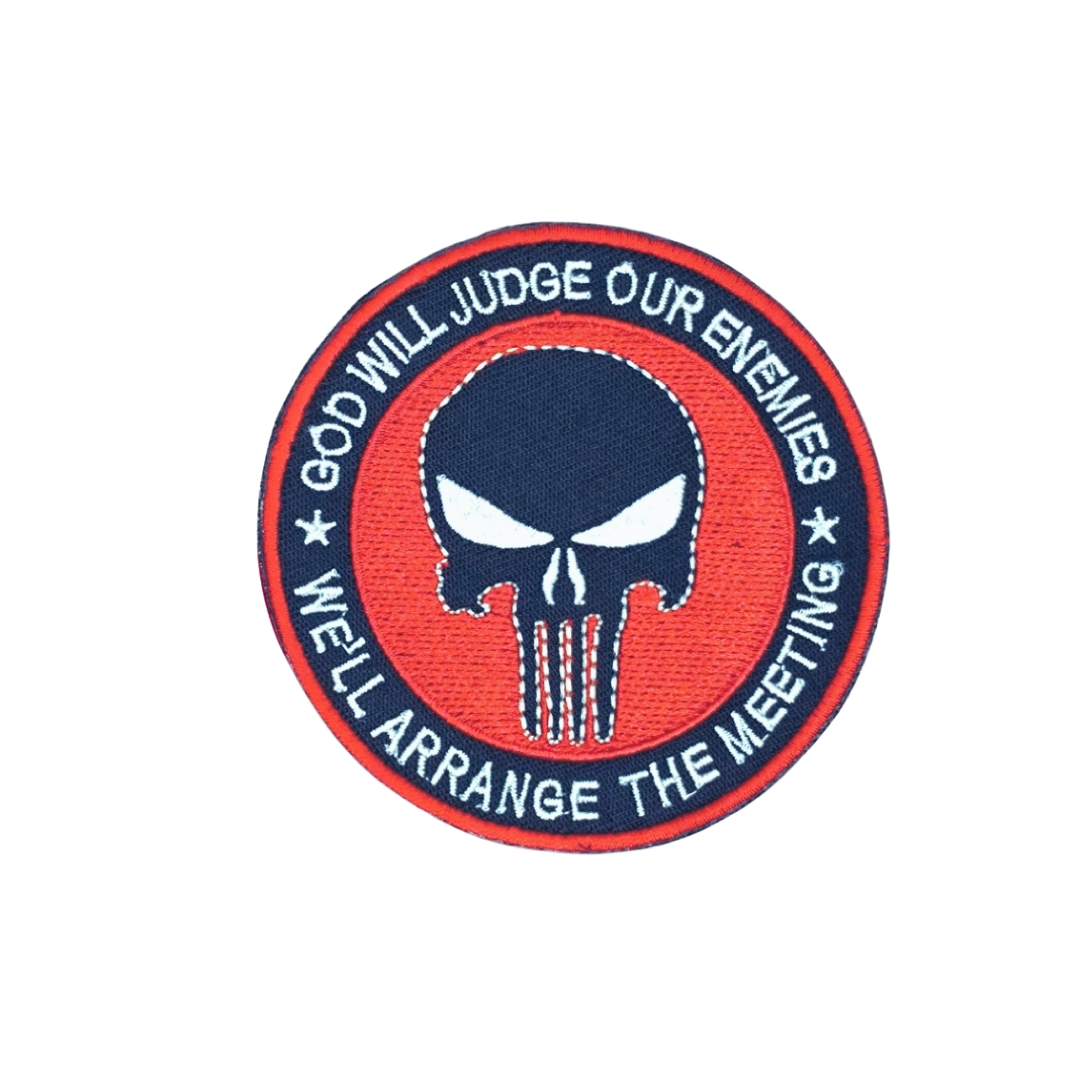 Embleem stof Punisher rood - Darkshop